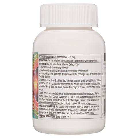 Buy Paracetamol Osteo Bottle 96 Tablets Online at Cutpricepharmacy ...