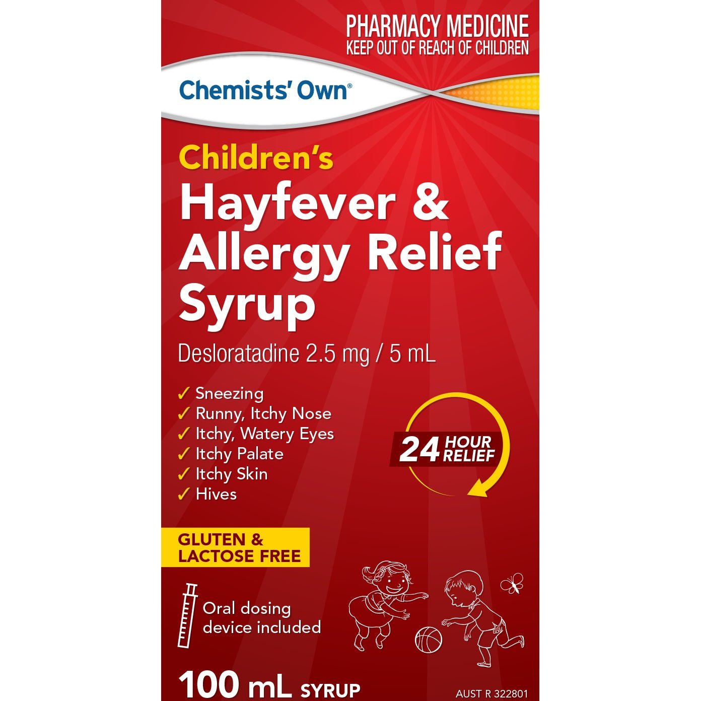Buy Chemists' Own Children's Hayfever Relief Syrup 100ml (Generic of ...
