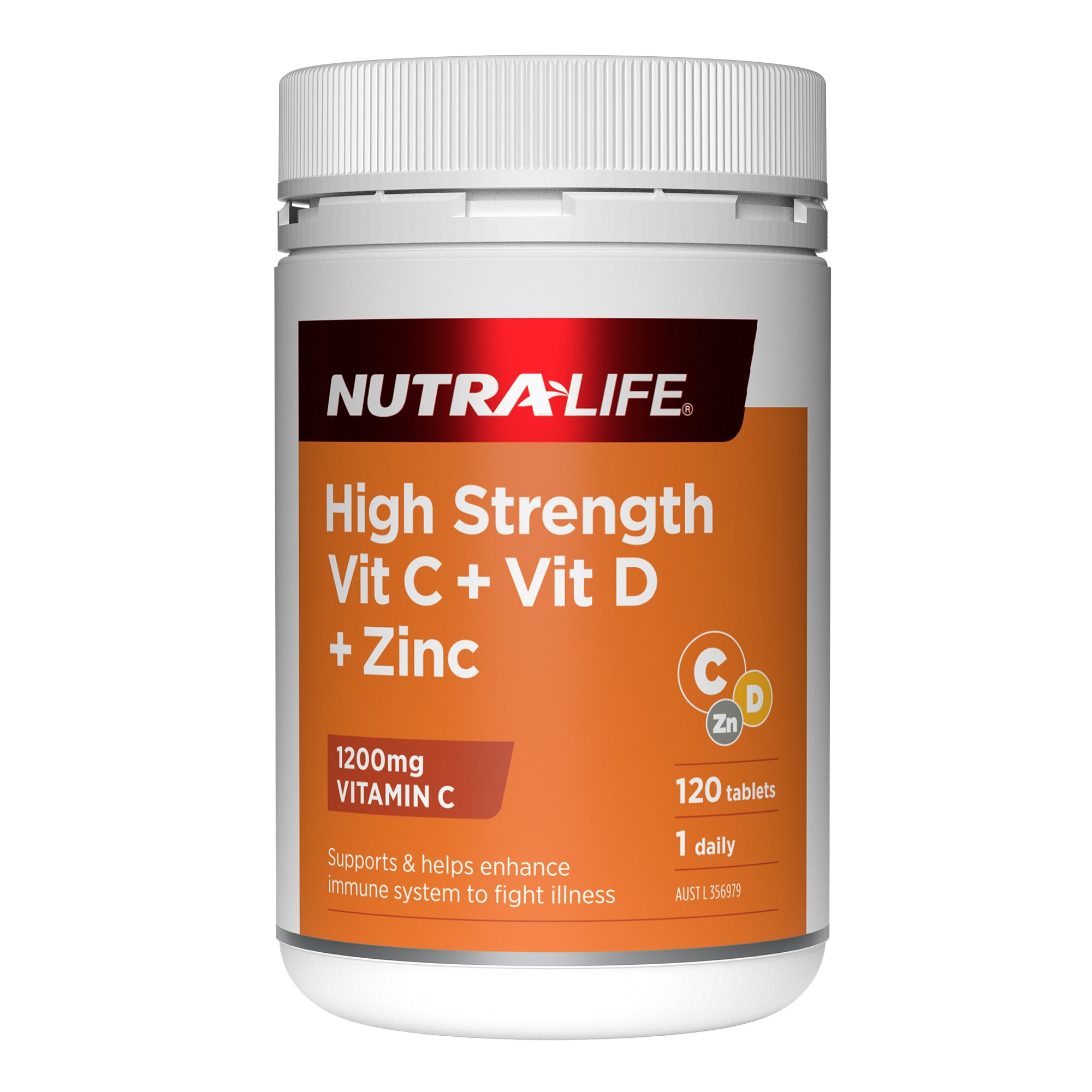 Buy Nutra-Life High Strength Vitamin C + Vitamin D + Zinc 120 Tablets ...