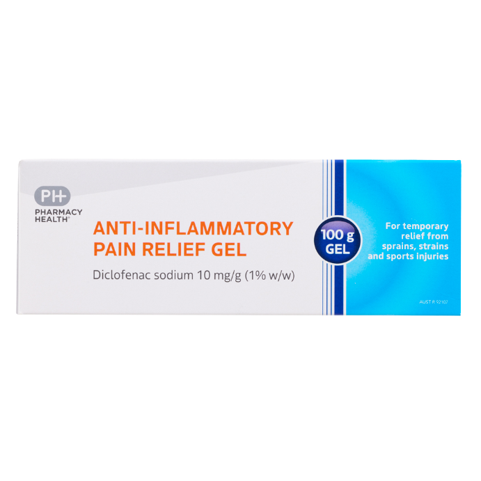 Buy Pharmacy Health Anti-inflammatory Pain Relief Gel 100g Online at ...