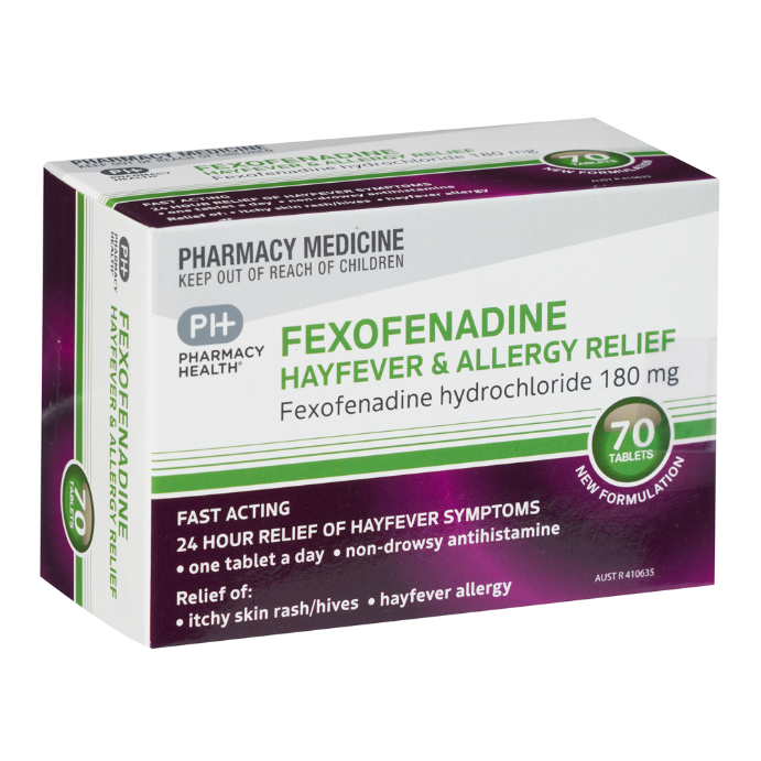 Buy PHarmacy health FEXOFENADINE HAYFEVER&ALLERGY 70 TABS Online at ...