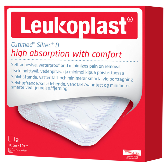 Buy Leuko Leukoplast Cutimed Siltec B 10cm X 10cm 2 Pack Online at ...