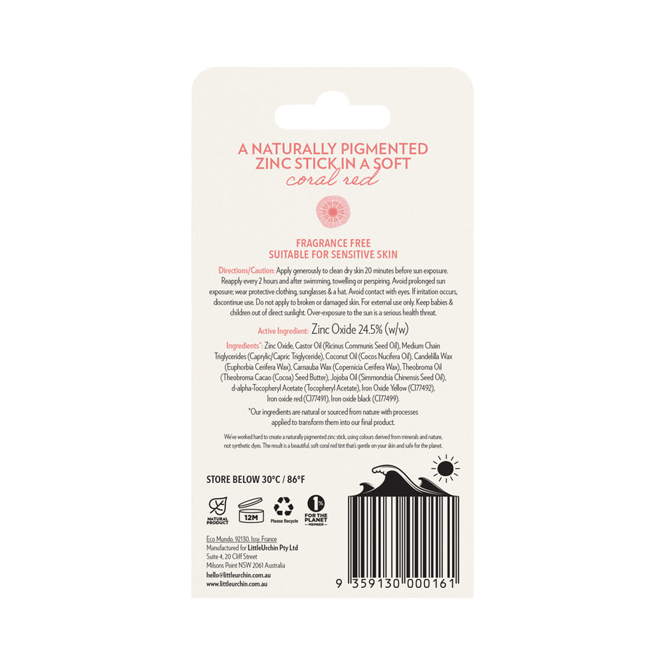 Buy Little Urchin Red Natural Zinc Stick Spf 50+ 14g Online at ...