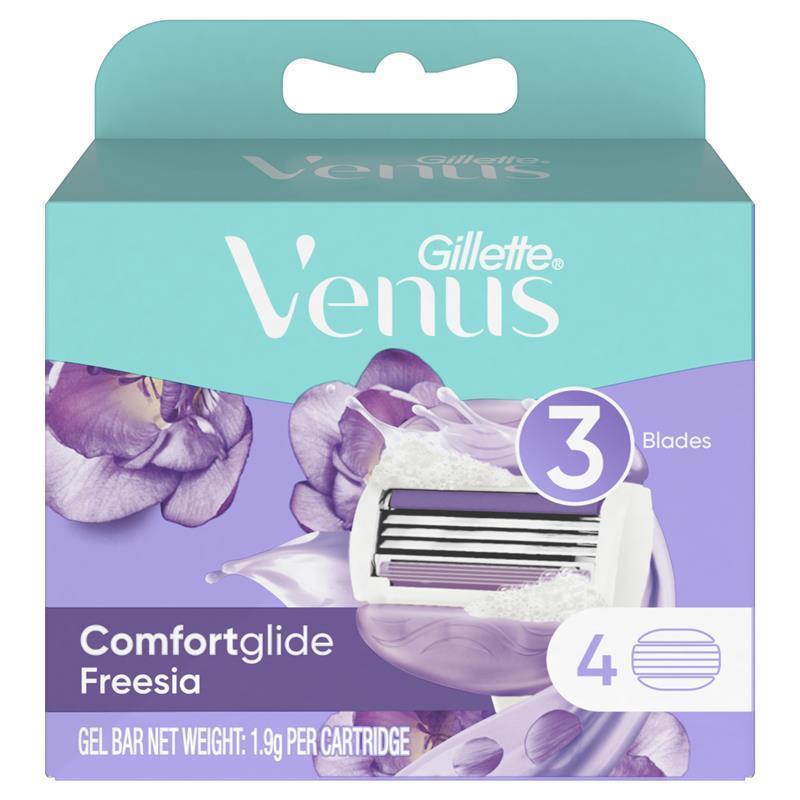 Buy Gillette Venus Comfort Glide Freesia Blades 4 Pack Online at ...