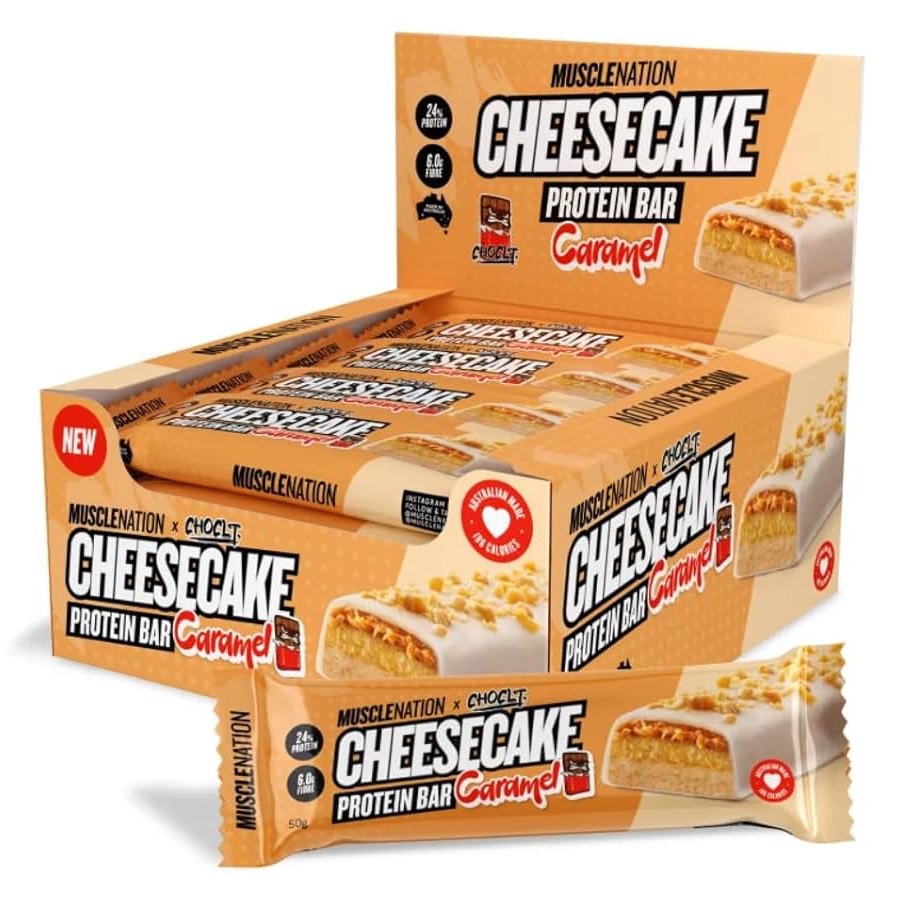 Buy Muscle Nation Cheesecake Bar Caramel 50g x 12 Online at ...