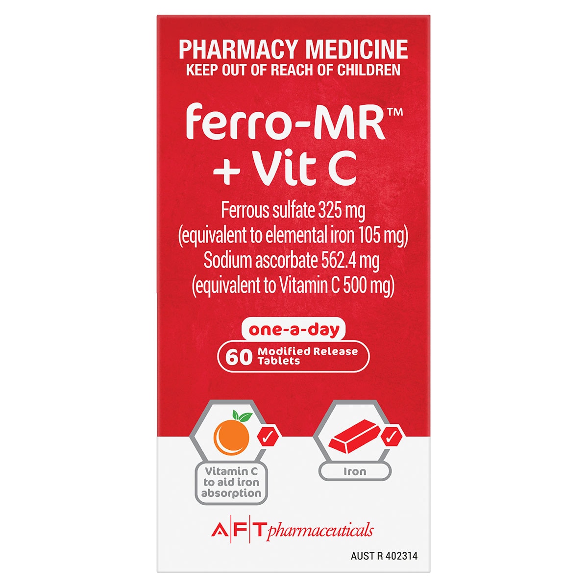 Buy Ferro-MR Iron + Vitamin C 60 Tablets Online at Cutpricepharmacy ...