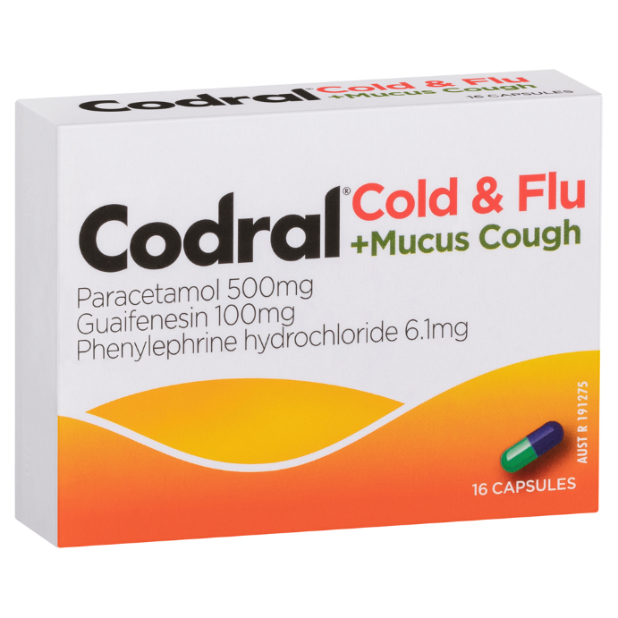 Buy Codral Cold & Flu + Mucus Cough 16 Capsules Online at ...