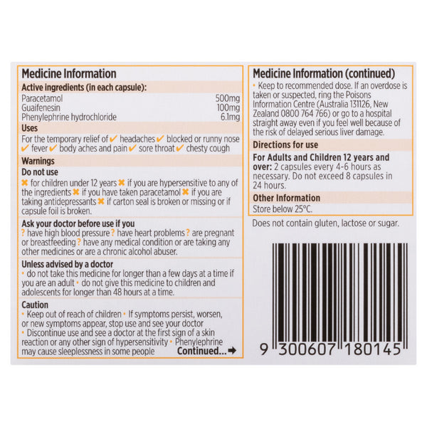 Buy Codral Cold & Flu + Mucus Cough 16 Capsules Online at ...