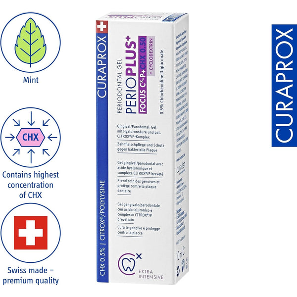 Buy Curaprox Perio Plus Focus Gel 0.50% Chlorhexidine 10ml Tube Online ...