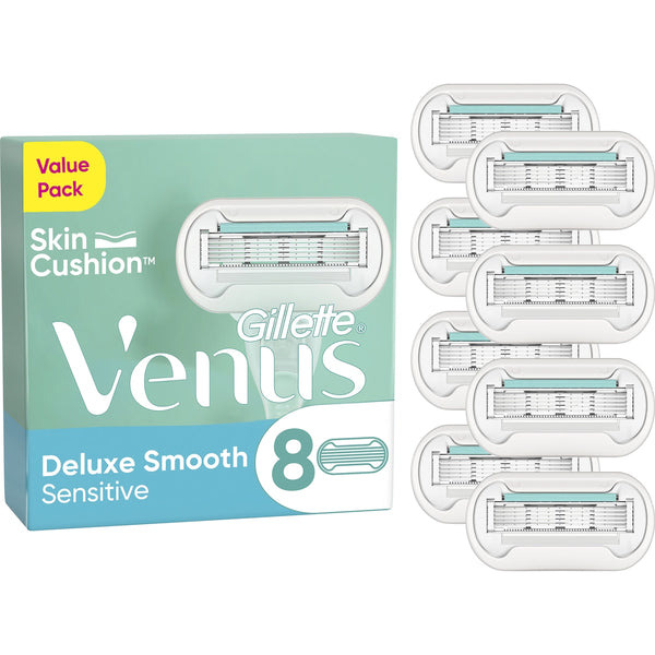 Buy Gillette Venus Deluxe Smooth Sensitive Refills 8 Pack Online at ...