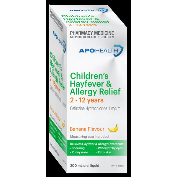Buy Apo Health Childrens Hayfever Allergy Relief Syrup 200ml Online at ...