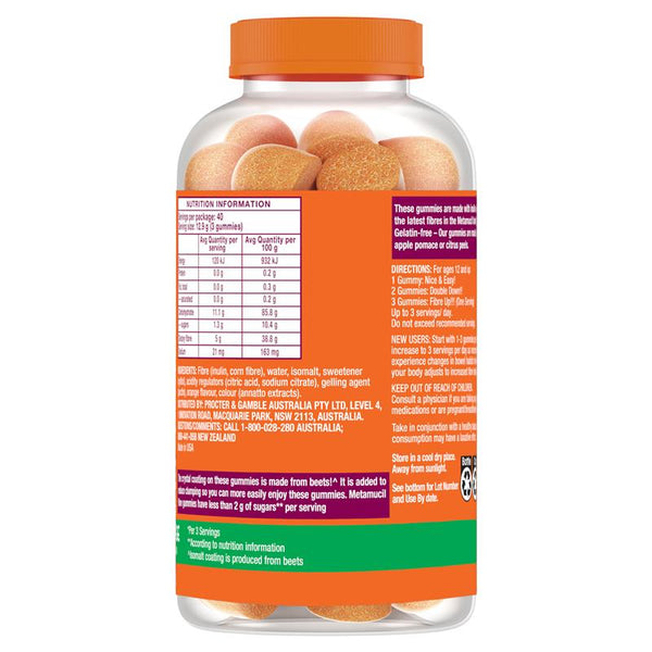Buy Metamucil Fibre Gummies 120 Pack Online at Cutpricepharmacy ...