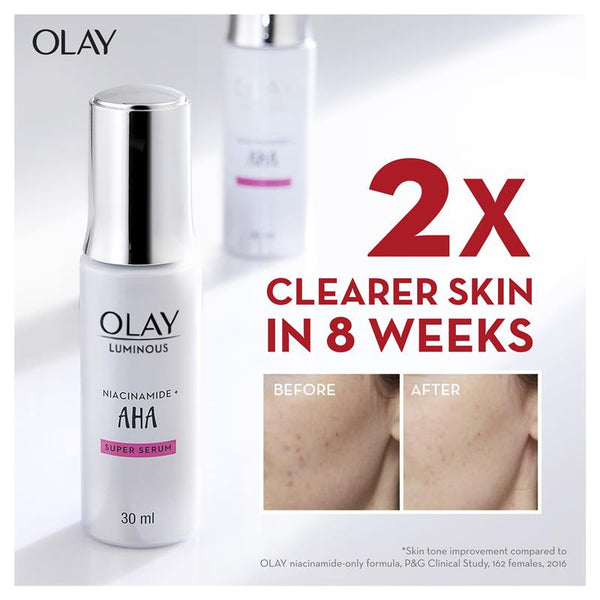Buy Olay Luminous Niacinamide + AHA Face Super Serum 30 ml Online at ...