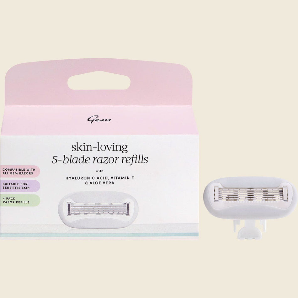 Buy Gem Skin-Loving 5-Blade Razor Refills 4pk Online at ...