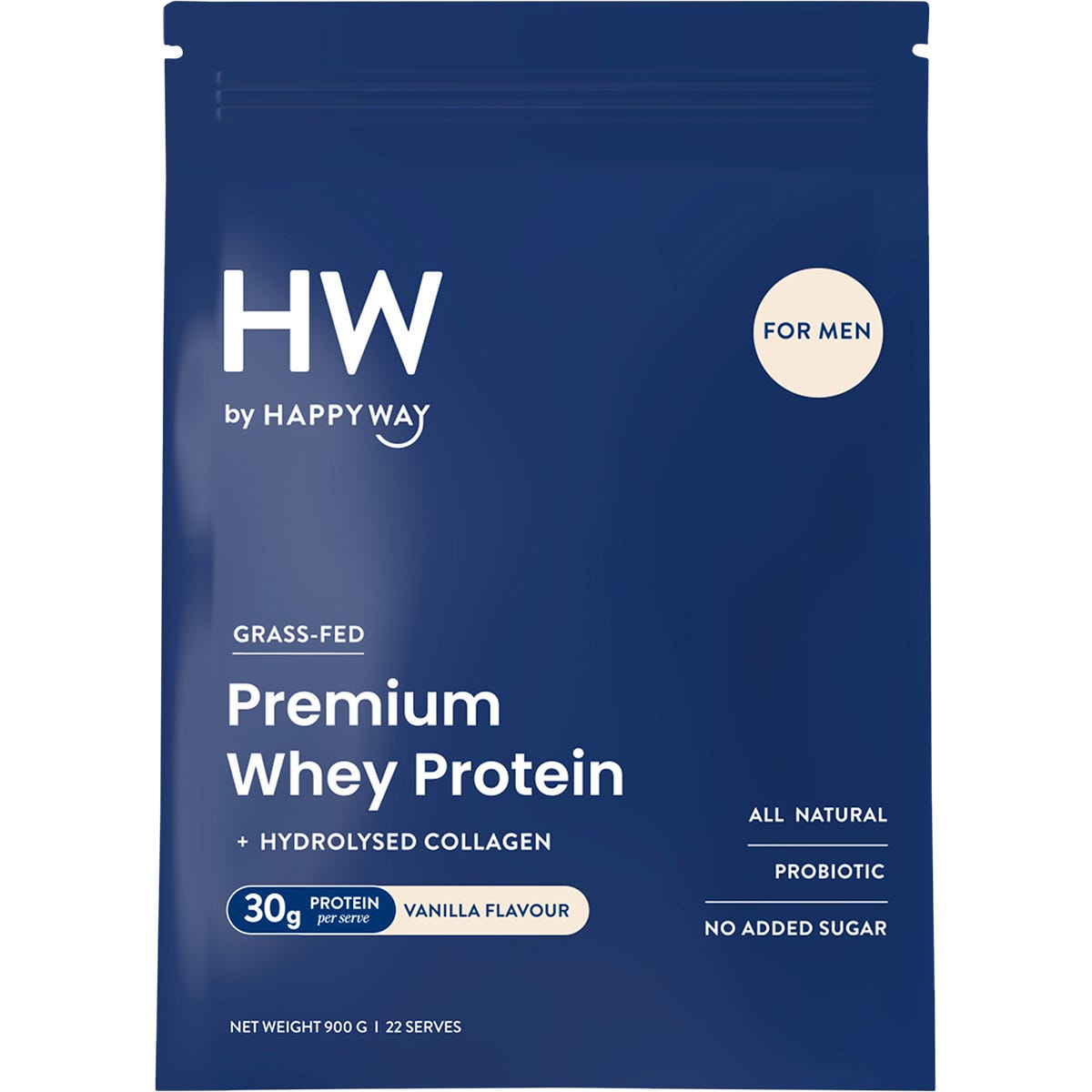 Buy Happy Way Men's Premium Whey Protein Powder Vanilla 900g Online at ...
