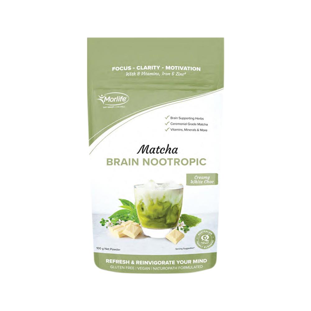 Buy Morlife Matcha Brain Nootropic Creamy White Chocolate 100g Online ...