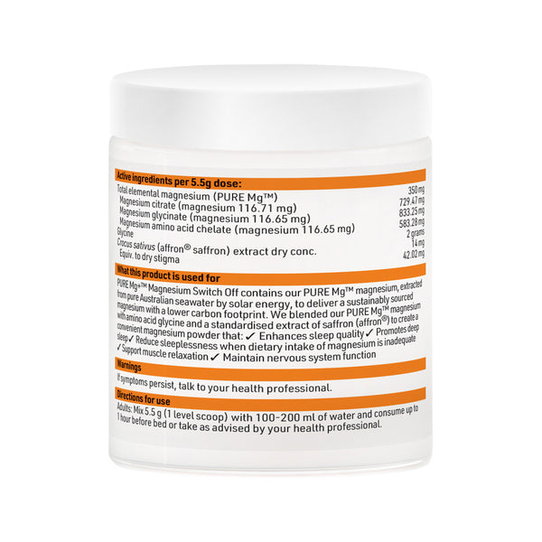 Buy SFI Health PURE Mg+ Magnesium Switch Off Mandarin Oral Powder 330g ...