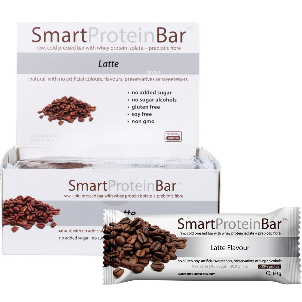 Buy Smart Protein Bar Latte Flavour Protein Bar 12x60g Online at ...
