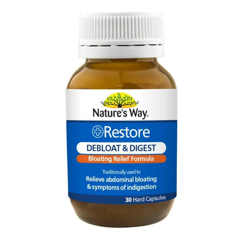 Nature's Way Restore Debloat & Digest 30 Capsules – CutPricePharmacy ...