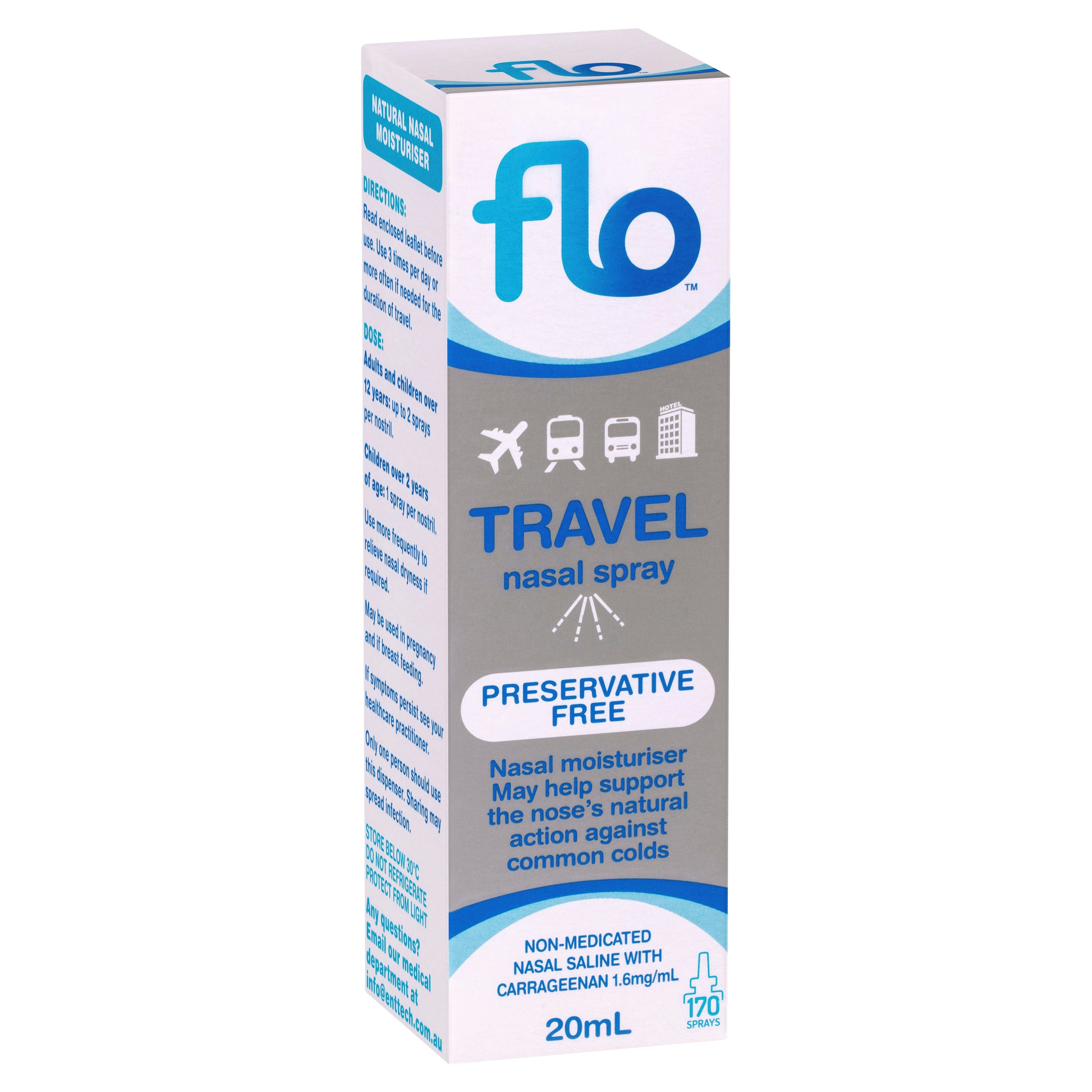 Buy FLO Travel Nasal Spray 20ml Online at Cutpricepharmacy ...