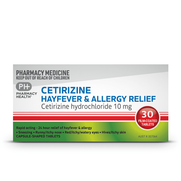 Buy Pharmacy Health CETIRIZINE 10MG 30 TABLETS Online at ...
