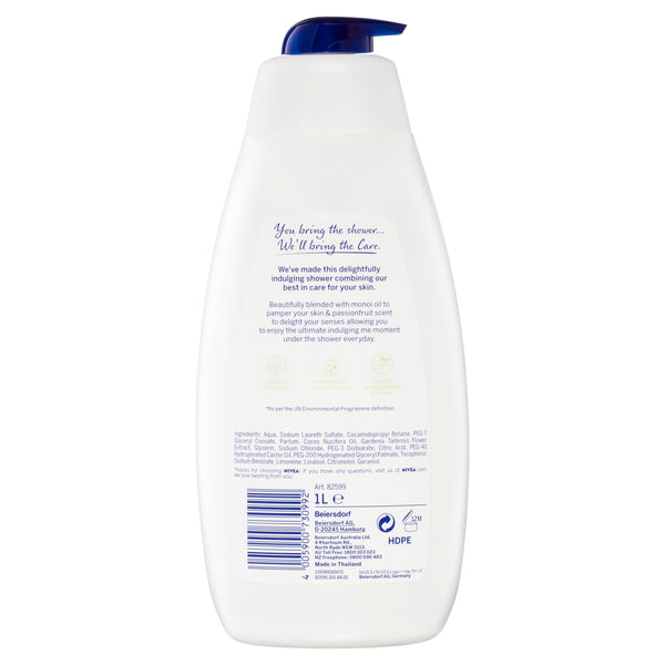 Buy Nivea Rich Lather Passionfruit & Monoi Oil Body Wash Shower Gel 1l ...