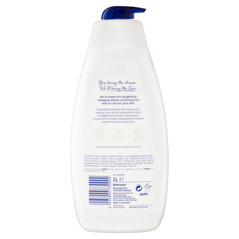 Buy Nivea Rich Lather Passionfruit & Monoi Oil Body Wash Shower Gel 1l ...