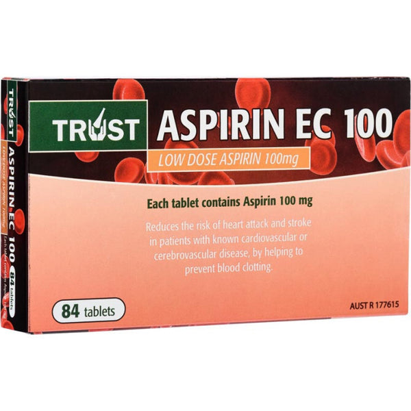 Buy Trust Aspirin EC 100mg 84 Tabs Online at Cutpricepharmacy ...