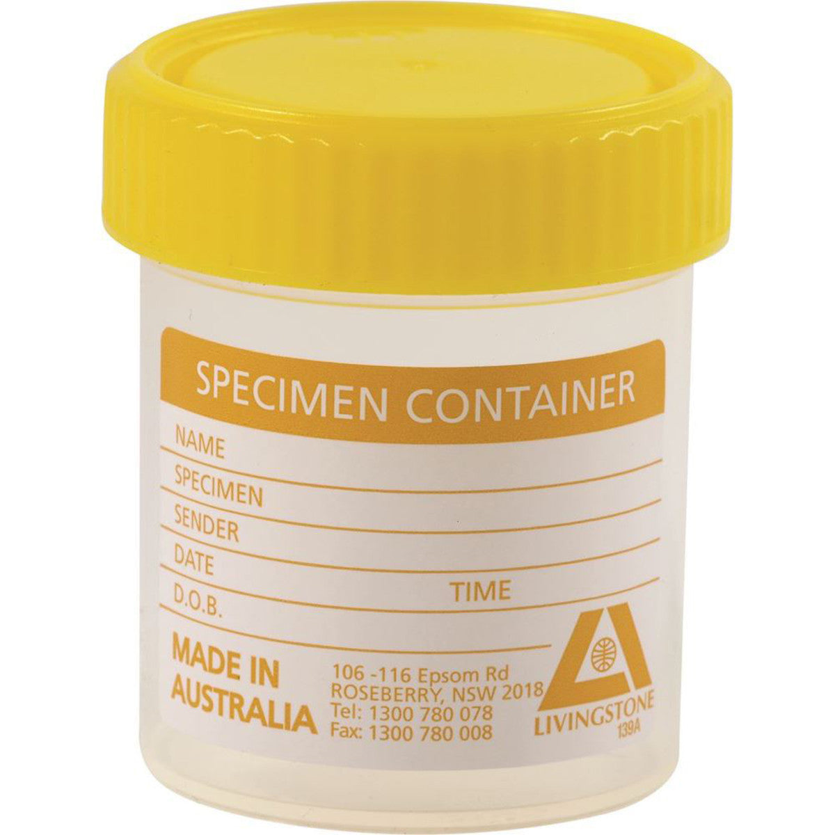 Buy Specimen Jar Labelled 70ml Online at Cutpricepharmacy ...
