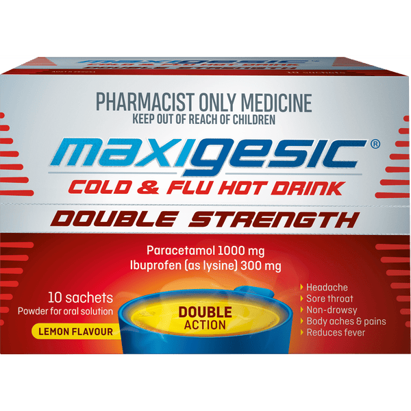 Buy MAXIGESIC COLD&FLU HOT DRINK DOUBLE STRENGTH 10S Online at ...